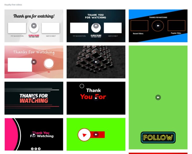 100+ YouTube Outro Templates for your Next Video (Free Download ...
